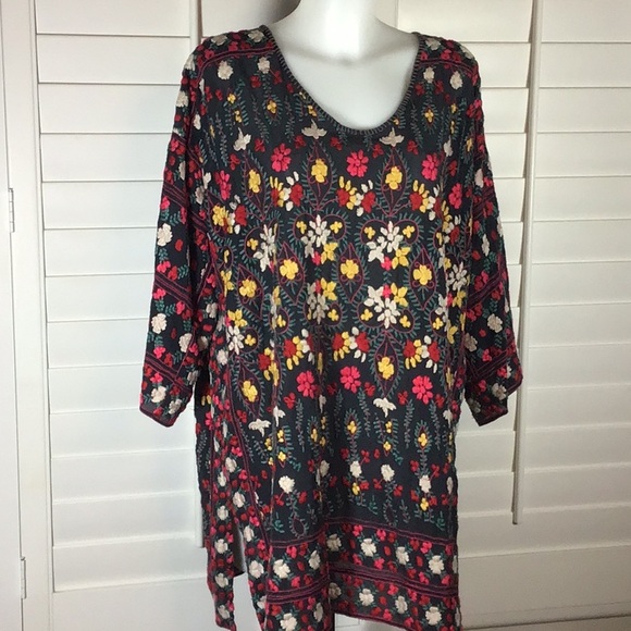 Johnny Was | Tops | Johnny Was Embroidered Tunic | Poshmark